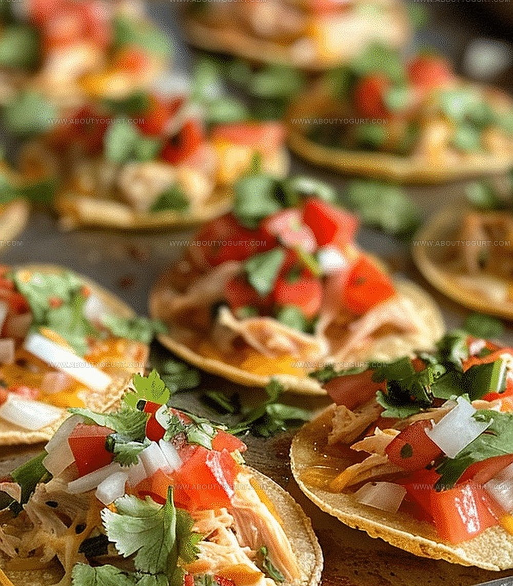 Quick & Crispy Mini Chicken Sheet Pan Tostadas Recipe - About Yogurt